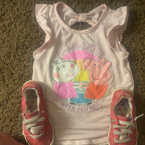 Peppa Pig | Shirts & Tops | Peppa Pig 4t Shirt With Matching Hot Pink T ...